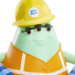 Mattel Pixar Monsters at Work Cutter Action Figure, Collectible Disney Plus Character Toy with Accessories, 4.75-in Tall Posable Authentic Detail, Kids Gift Ages 3 Years & Older