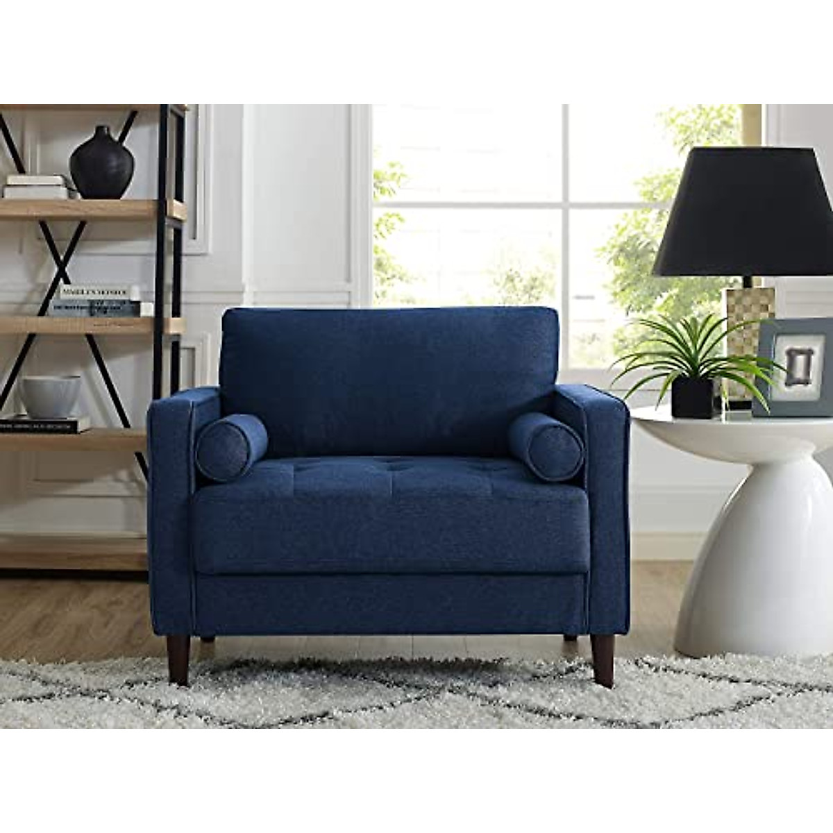 Lifestyle Solutions Lexington Armchair, 39.8" W x 31.1" D x 33.5" H, Navy Blue