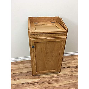 Trash Canister/Hamper in Oak (Light)