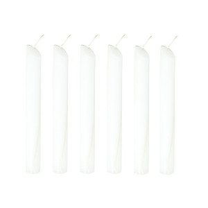 Solid Color Drip Candle with 30 Minutes Operating Time, Unscented Dripping Candles for Wine Bottles, Decor for Wedding, Event & Party, 6 Pack, White