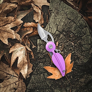 XIPHIAS Mini Feather Series Pocket Folding Knife - 3.74" Total (Purple)