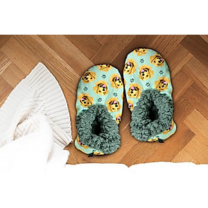 Golden Retriever Super Soft Slippers - E&S Pets - Golden Retriever Gifts - Cozy House Slippers - Non Skid Bottom - One Size Fits Most - Sherpa slipper - Pet Lover Gifts For Men And Women