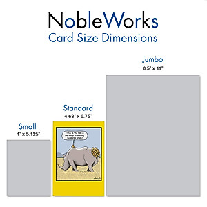 NobleWorks - 1 Hilarious Cartoon Birthday Card with Envelope - Funny Cartoons, Bday Congrats Greeting - First-Class Birds C3347BDG