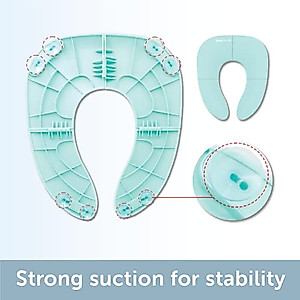 Jool Baby Folding Travel Potty Seat for Boys and Girls, Fits Round & Oval Toilets, Non-Slip Suction Cups, Includes Free Travel Bag