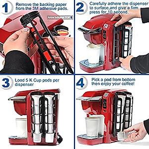 STORAGENIE Coffee Pod Holder for Keurig K-cup, Side Mount K Cup Storage, Perfect for Small Counters (2 Pack/For 10 K Cups, Black)