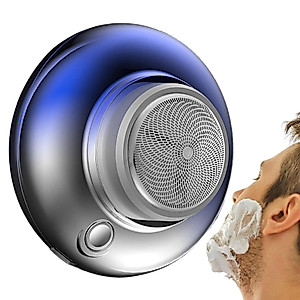 Pocket Travel Shaver, Stainless Steel Beard Trimmer, Waterproof Electric Shaver with 6 Blades, Rechargeeable Travel Razor, Cordless Shaver for Mens Grooming Camping Business Trips