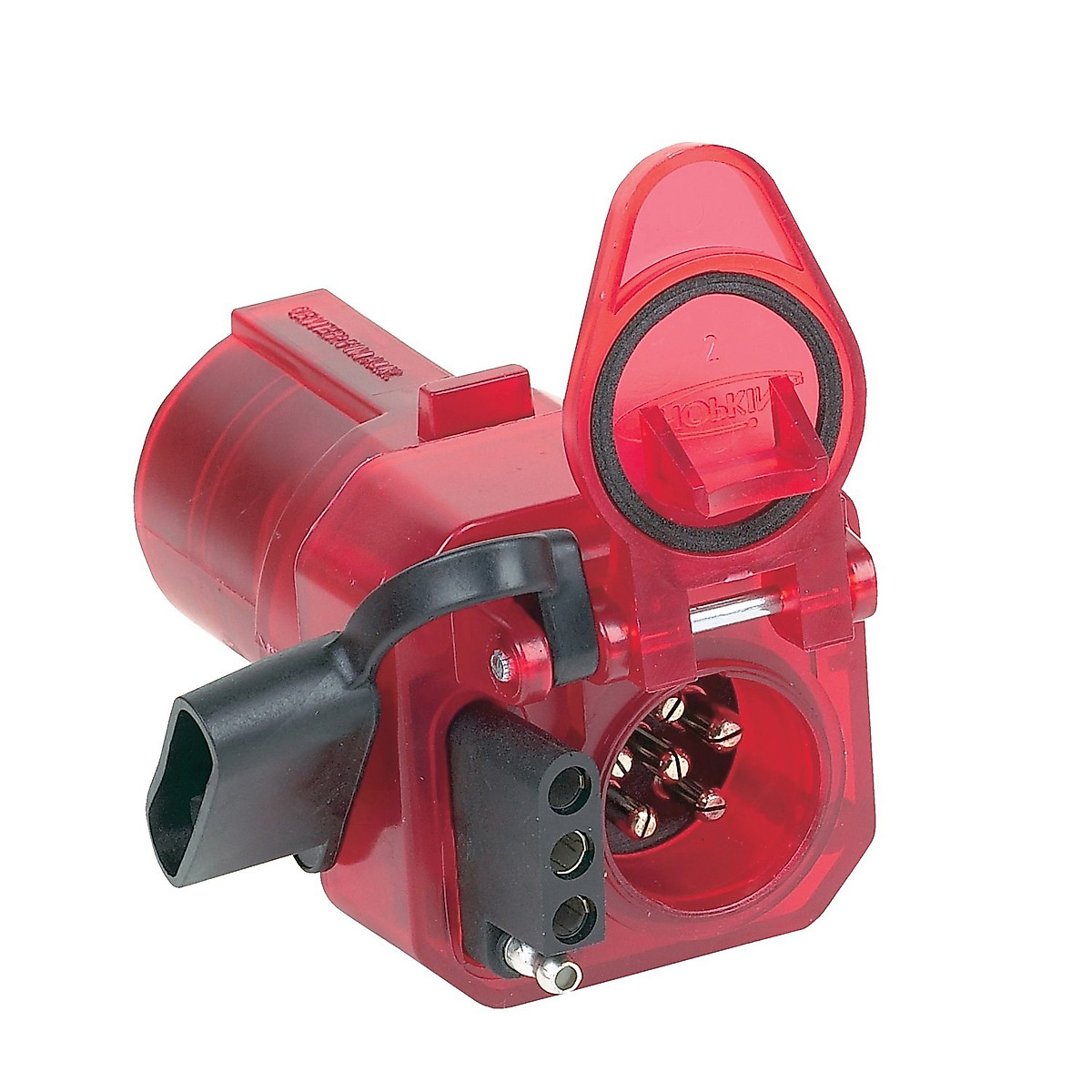 Hopkins 47585 7 RV Blade to 6 Pole Round and 4 Flat Nite-Glow Adapter