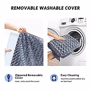 Orthopedic Memory Foam Dog Bed for Large Dogs, Waterproof Dog Crate Bed, Washable Pet Mat with Removable Cover and Nonskid Bottom