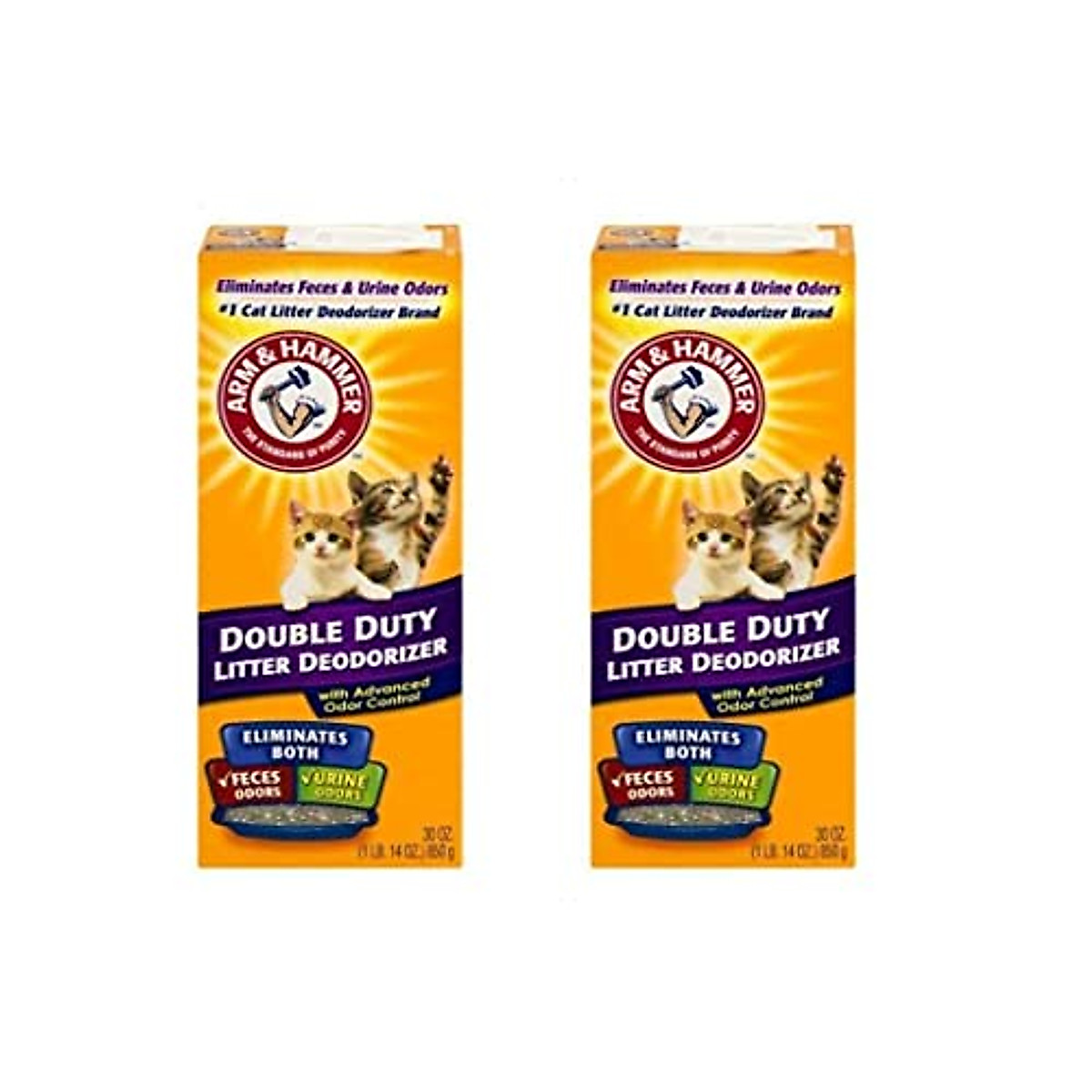 (2 Pack) Arm & Hammer Cat Litter Deodorizing Powder, 30-Ounces Each