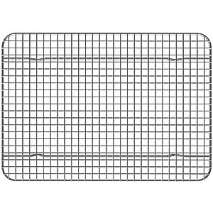 Hamilton Housewares Stainless Steel Cooling Rack - Heavy Duty and Oven Safe, Good for Cooling, Baking and Roasting - Perfect for Cookies, Cakes & More - Fits Perfectly in Quarter Sheet Pan(8.5" x 12")