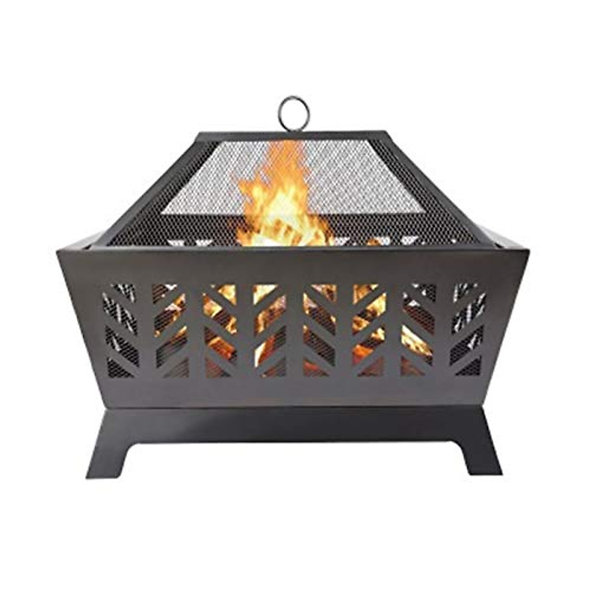 ZRSL Party Use Fire Pits, Stainless Steel Charcoal Grill, Fire Pits for Garden Chrome-Plated Iron Stove, Outdoor Fire Pits are Suitable for Garden Outdoor Gatherings. Seiko Build (Color : Black)
