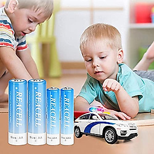 REACELL Rechargeable AA AAA Battery Combo 24 Pack, High Capacity 1.2V NiMH AA and AAA Rechargeable Batteries (12 Pack 2800mAh Double A Batteries & 12 Pack 1100mAh Triple A Batteries)