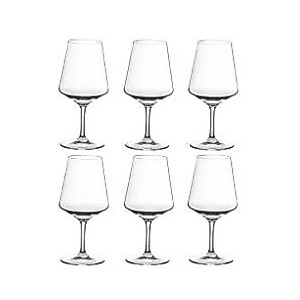 Unbreakable Wine Glasses-Acrylic Plastic Stem Wine Glasses, set of 6-All Purpose,Red or White Wine Glass,Dishwasher Safe,BPA Free (18-ounce)