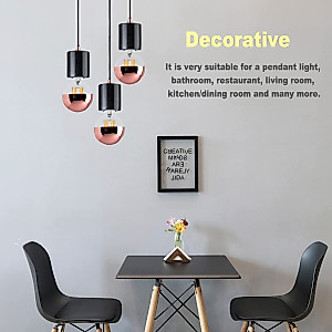 ARGANOL Half Chrome Light Bulb Dimmable, 6W (60 Watt Equivalent) G25/ G80 Globe Shape, 2700K Warm White, Decorative LED Edison Bulb, Rose Gold Tipped Light Bulb, E26 Base, Pack of 2