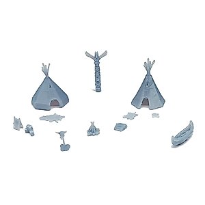 Outland Models Scenery Native American Indian Camp Accessory Set 1:160 N Scale