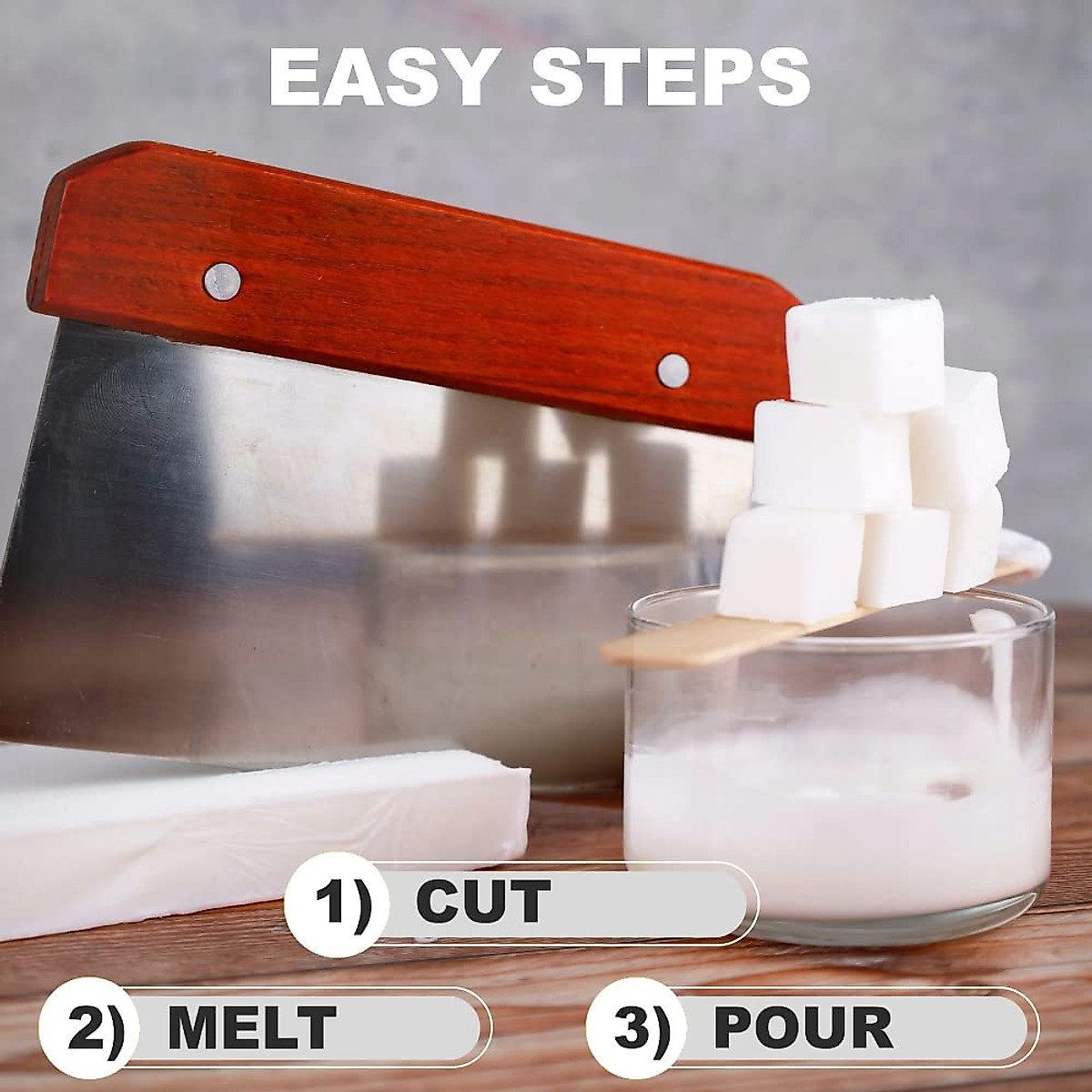 Primal Elements Triple Butter Soap - Moisturizing Melt and Pour Glycerin Soap Base for Crafting and Soap Making, Vegan, Cruelty Free, Easy to Cut - 2 Pound