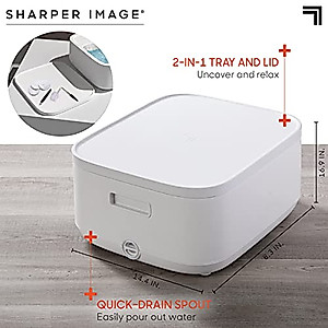Sharper Image Spahaven Foot Bath, Heated Spa with Massage Rollers & LCD Display, 108 Degree Heat with Insulated Walls & Pumice Stone, Soothe & Rejuvinate Tired Feet, Aromatherapy Holiday Gift