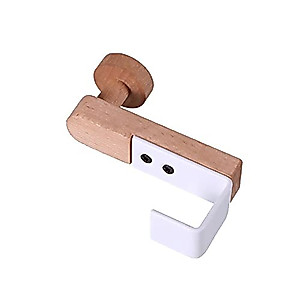 Mvude Wooden Hanging Coat Hooks Cubicle Partition Hangers for Door Mirror Panel Wall Closet Coats Whiteboard Office Home