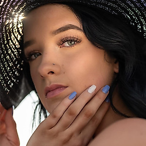 Oyaface 20g(0.8mm) 16PCS Stainless Steel Stud Nose Ring Screw Body Piercings for Women Men (Screw - Rainbow)