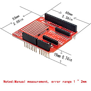 for XBee Shield Adapter Communication Breakout Board Red for Arduino UNO R3 Connectivity XBEE S2C Module with Female Header Pins