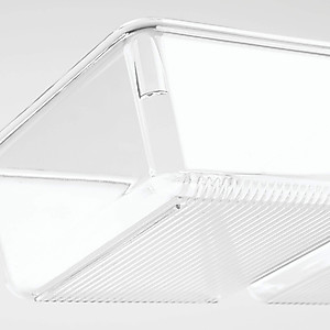 iDesign Linus Plastic Dresser and Vanity Organizer, Storage Bin for Bathroom, Bedroom, Office, Craft Room, Fridge, Freezer, Pantry, 12" x 5" x 3", Clear