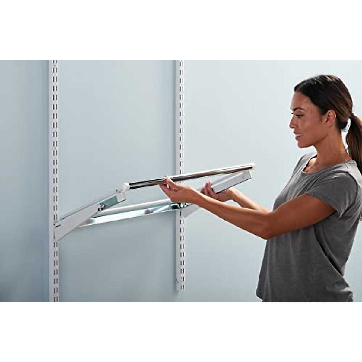 Rubbermaid Configurations Sliding Basket for Closet Drawer Organization, Sturdy Slide Out Basket, White