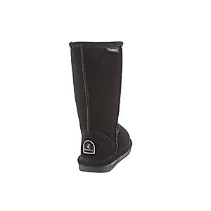 BEARPAW Emma Tall Youth Boot,Black,4 M US Big Kid