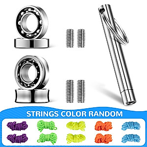 Yoyo Bearing Pack, Yoyo Replacement - Unresponsive Yoyo Bearing + Narrow C Responsive Bearing + 10 PCS Yoyo Strings + Axle (10mm) + Axle (12mm) + Yoyo Bearing Remover Tool + Mini Allen Wrench
