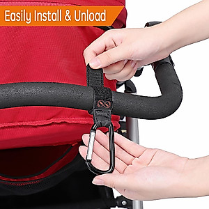 Dikaslon Diaper Bag Tote with 2 Pack Stroller Hooks, Pacifier Case and Changing Pad, Large Travel Diaper Tote for Mom and Dad, Multifunction Baby Bag for Boys and Girls