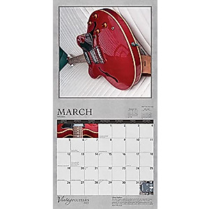Vintage Guitars | 2023 12 x 24 Inch Monthly Square Wall Calendar | Foil Stamped Cover | BrownTrout | Instrument Classic