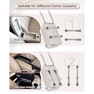 PETSFIT Center Console Dog Car Seat with Safe Protection Hooks, Pet Car Seat with Upgraded Safety Tethers, Washable Cushion, Console Dog Car Seats for Small Dogs Up to 12 Lbs(Grey)