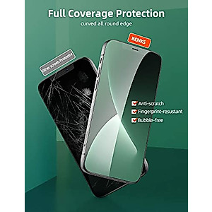 BENKS [2 Pack Compatible With iPhone 12 / iPhone 12 Pro Screen Protector Anti Blue Light, HD Clear Eye Protection Tempered Glass 9H hardness Full Coverage Protective Film design for iPhone 2020, 6.1”