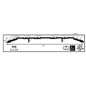 Aluminum Thresholds 7 Inch - Residential/Commercial use Saddle/Handicap Easy Installing and Accessible/Fire Proof Rated (48", Black)