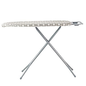 VEVOR Ironing Board with Large 51 x 13 Ironing Surface, Thickened 4 Layers Iron Board with Heat Resistant Cover and 100% Cotton Cover, 7 Adjustable Heights Ironing Board for Home Laundry Room Use