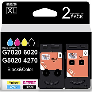 Cocopas Remanufactured Ink Cartridge use for Canon PIXMA G7020 G6020 G5020 G3260 G2260 Ink cartridges MegaTank All-in-One Printer Head Ink cartridges Combo Packs