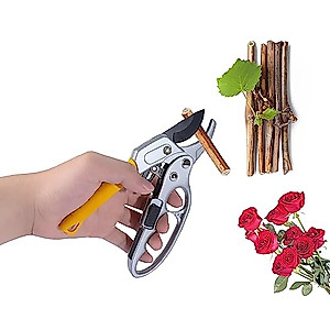 Holyfire Garden Shears, Pruning Shears for Gardening, Garden Clippers for Trimming Rose, Floral, Tree, Yellow-1Pc