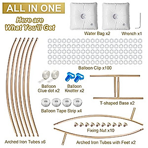 AXHJ Metal Round Balloon Arch Kit,7.2ft(2.2m) Large Size Golden Circle Arch Frame Backdrop Stand for Birthday,Party, Wedding,Graduation,Baby Shower Photo Background Decoration