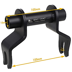 BIKEHAND Thru Axle Fork Mount Rack Adapter 15x100mm - Bike Bicycle Carrier Rack Car Roof Truck Bed Storage