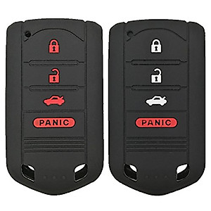 Coolbestda 2Pcs Key Fob Cover Case Protector Remote Control Skin for Acura MDX TL TLX ZDX RDX TSX RL ZD IL M3N5WY8145 (Not fit Engine Hold FOB)