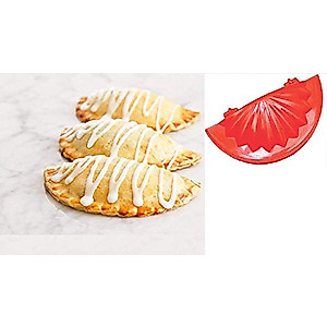 plenzo 4 PCs Heavy Plastic Dough Press Dumpling Samosa Modak Gujiya Pie Mould Maker Kitchen Tool (Professional)