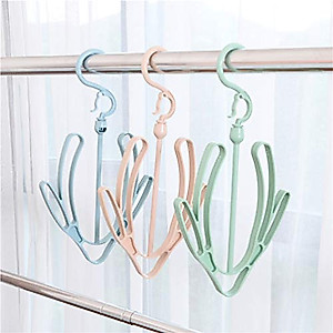 Holibanna 2Pcs Shoes Drying Hanger Plastic Cloth Hanging Dryer Rack Hook for Shoes Home Using (Sky-Blue)