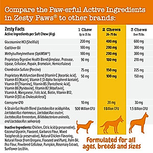 Multifunctional Supplements for Dogs - Glucosamine Chondroitin for Joint Support with Probiotics for Gut & Immune Health – Omega Fish Oil with Antioxidants and Vitamins for Skin & Heart Health