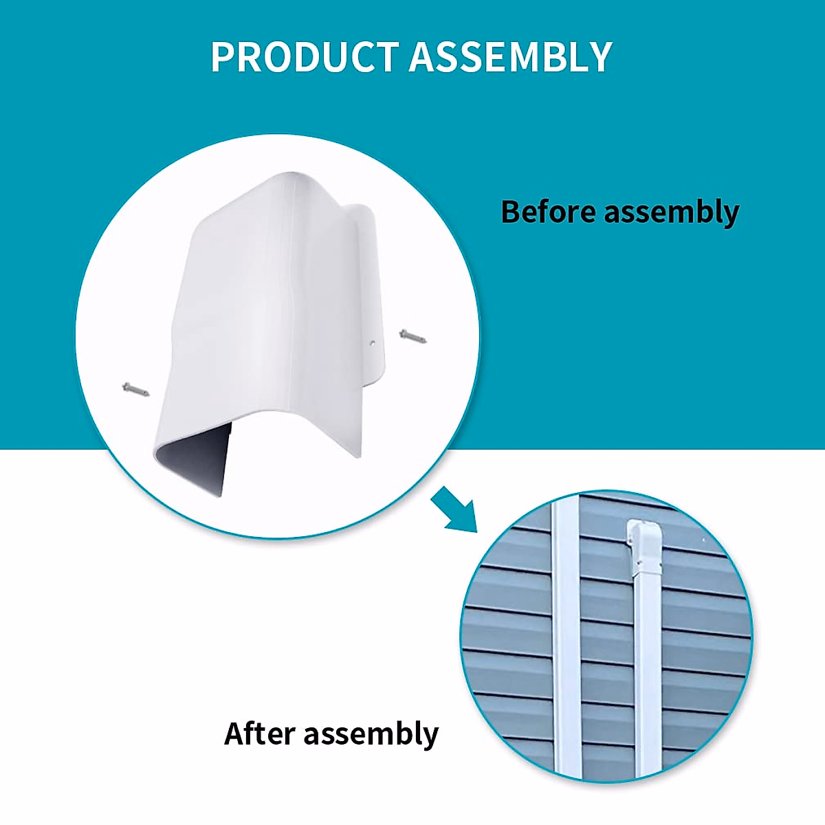 TAKTOPEAK 4" W Wall Cover, Decorative PVC Line Set Cover Kit Parts Accessories for Ductless Mini Split Air Conditioners, Central AC and Heat Pumps