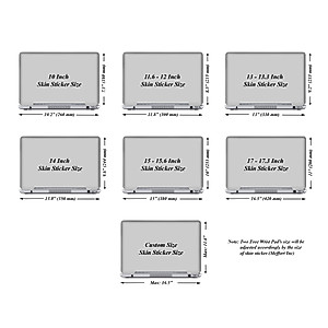 Meffort Inc 17 17.3 Inch Laptop Skin Sticker Cover Art Decal Decorative Stickers (Included 2 Wrist Pads) - Flower Leave Design