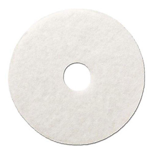 Boardwalk BWK4015WHI 15 in. Polishing Floor Pads - White (5/Carton)