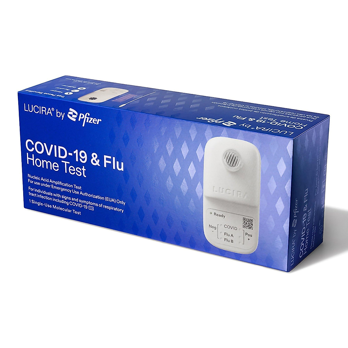 LUCIRA® by Pfizer COVID-19 & Flu Home Test, First and Only at-Home Molecular Test for COVID-19 and Flu A/B, Single-Use, Results in 30 Minutes, Emergency Use Authorized (EUA)