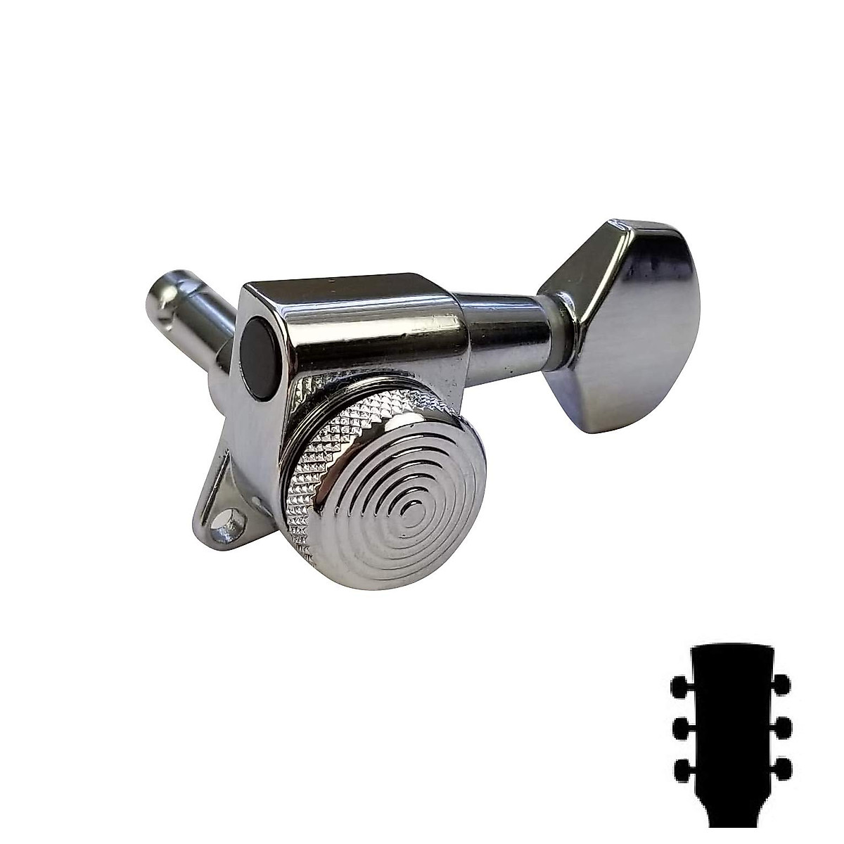 Locking Guitar Tuners Chrome (3L +3R) Machine Heads Tuning Pegs 19:1 for Fender Stratocaster/Telecaster