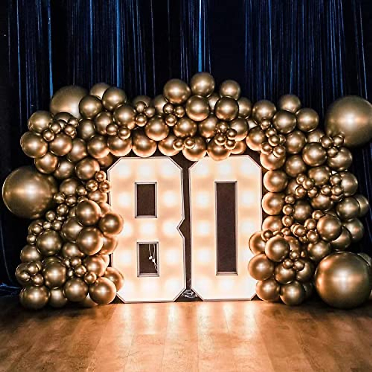 Gold Metallic Chrome Latex Balloons - 62Pack 12 inch Round Helium Balloons for Birthday Wedding Graduation Baby Shower Party Decorations