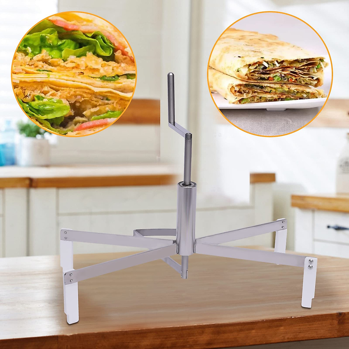 Gdrasuya10 Crepe Spreader Tool, Stainless Steel Crepe Spreader Pancake Maker Pizza Cooking Spreader 40CM