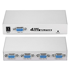 IMAGE® 1 PC to 4 Monitors Splitter Box VGA/SVGA LCD CRT 4 Port Video
